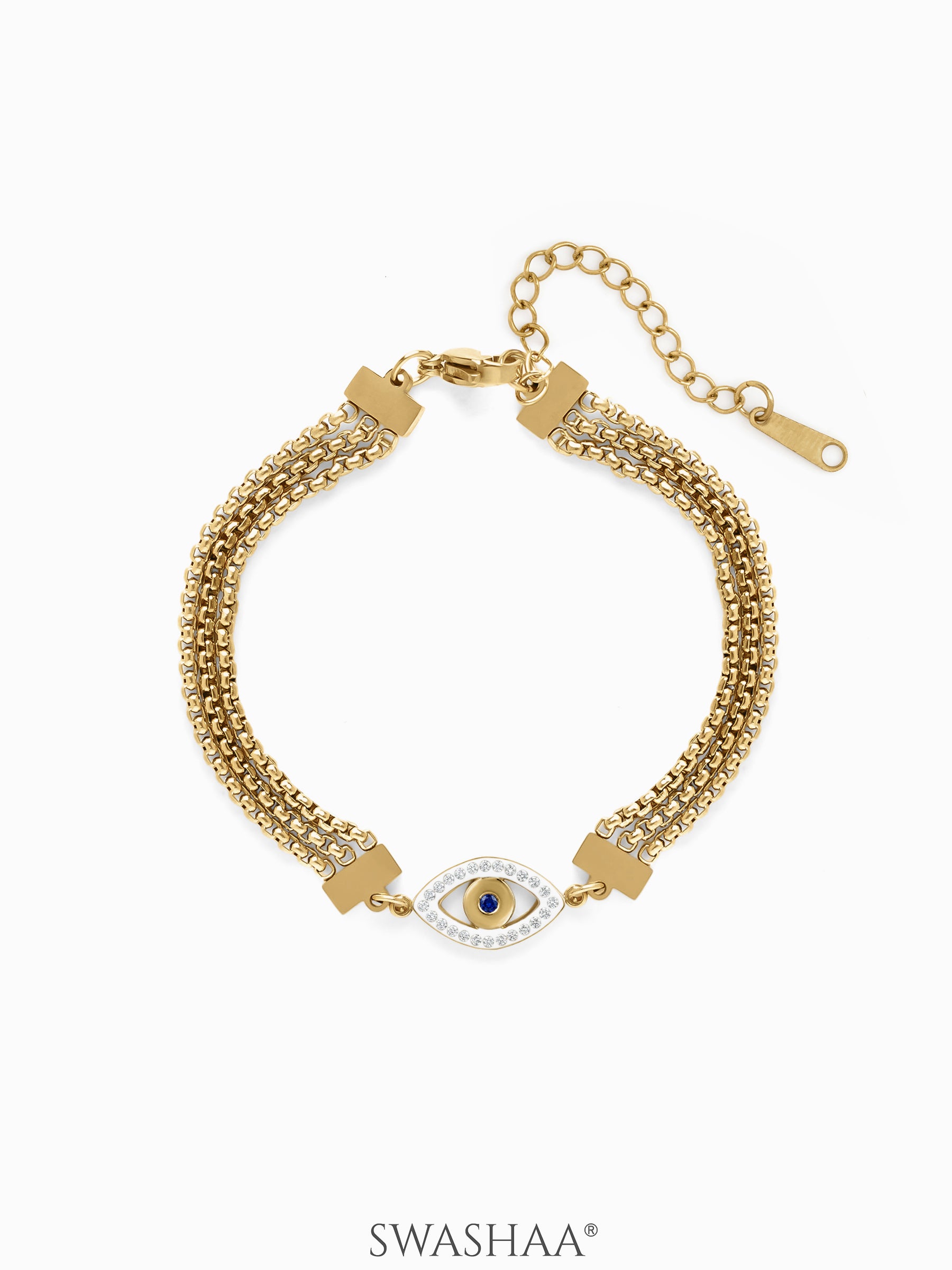 Buy Trinity Eye 18K Gold Plated Bracelet Online at $39 | Swashaa Global
